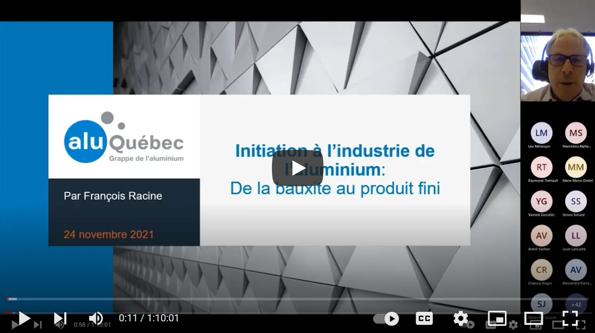 Initiation à l’industrie de l’aluminium : De la bauxite au produit fini ...